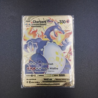 Pokemon Tarjetas De Metal Inglés 10000HP Arceus Vmax YU GI OH Pikachu Charizard Golden Iron Card ...