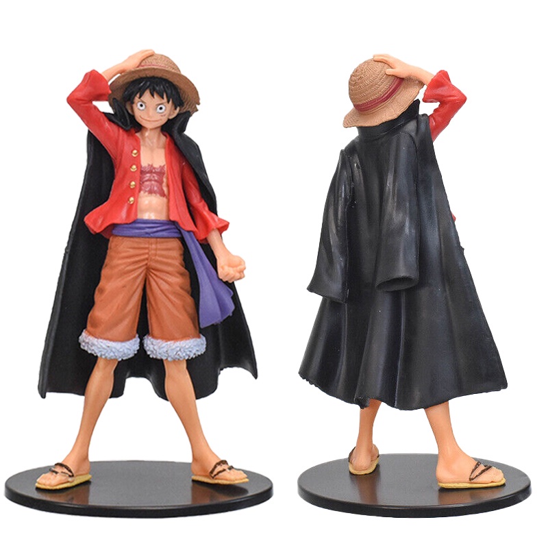 2022 Nuevo Estilo Anime Una Pieza Mono D Luffy Negro Capa Figura PVC ...