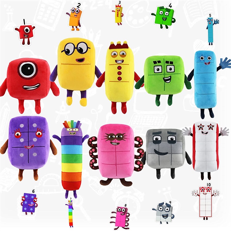 Numberblocks Juguete De Peluche De Dibujos Animados Números Muñecas ...