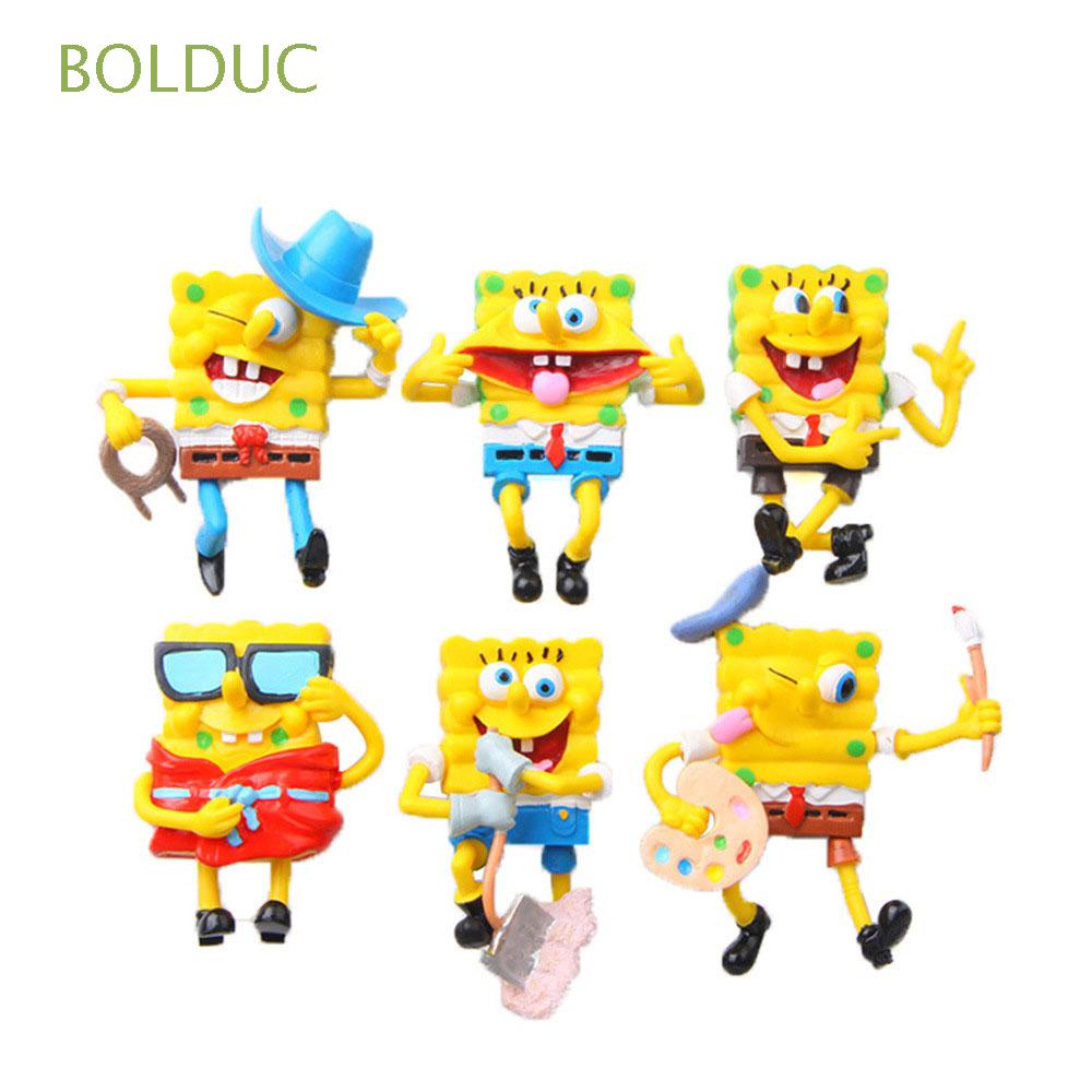 Bolduc 6 Unids Set Figura Modelo Para Niños Muñecas Adornos Bob Esponja