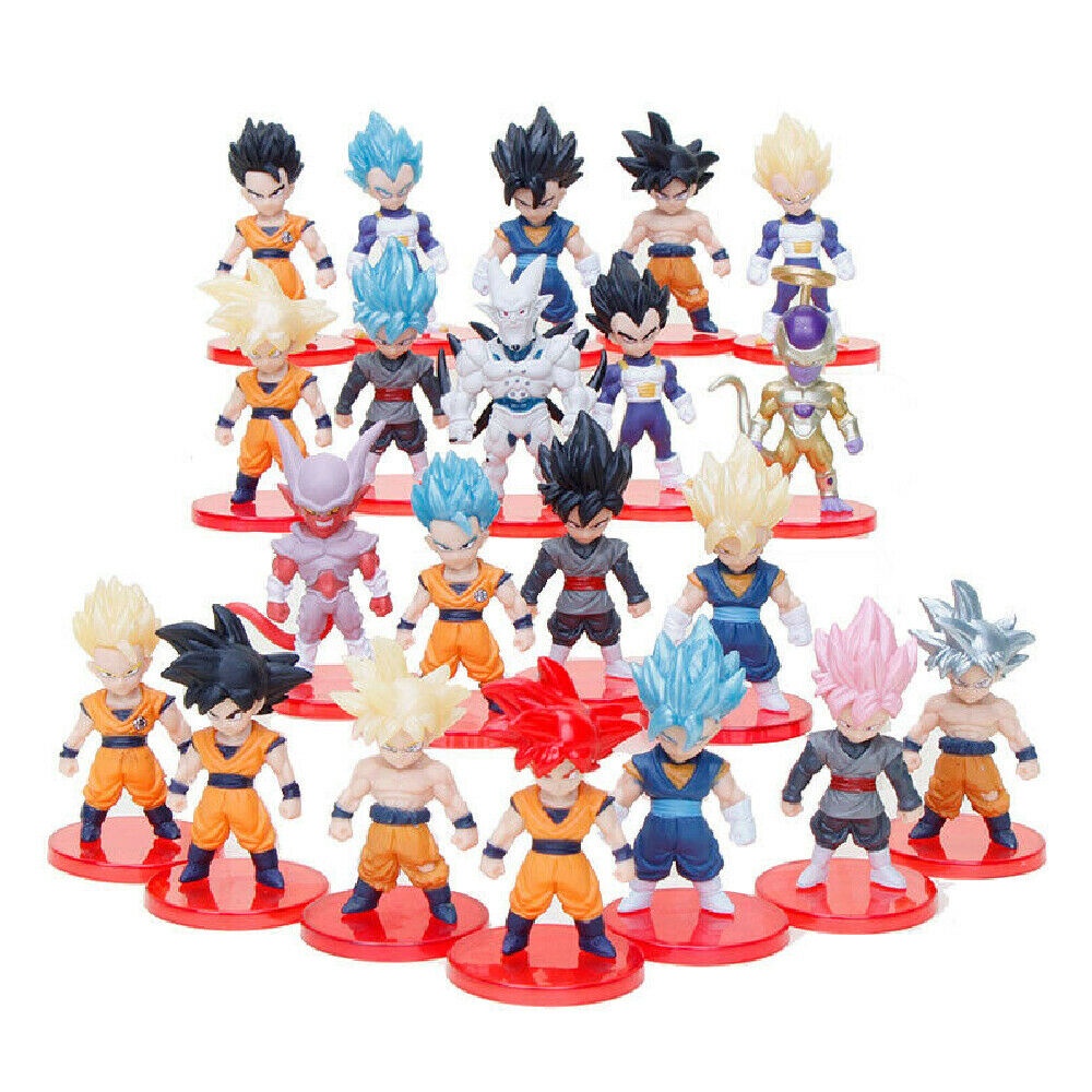 21 Unids/Set 6-8cm Dragon Ball Z DBZ Super Saiyan Son Goku Frieza ...