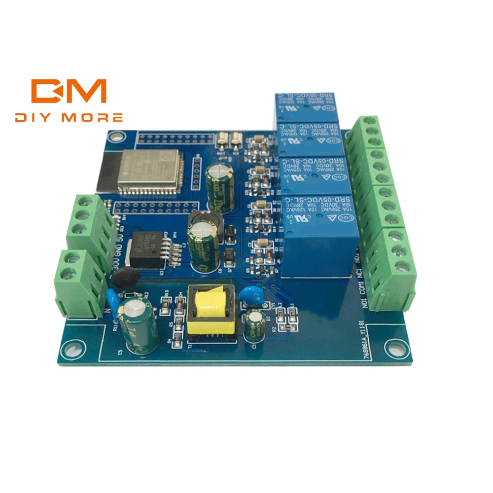 DIYMORE AC DC ESP32 WIFI Bluetooth 4 Canales Relé Módulo ESP32-WROOM ... DIYMORE AC DC ESP32 WIFI Bluetooth 4 Canales Relé Módulo ESP32-WROOM ...