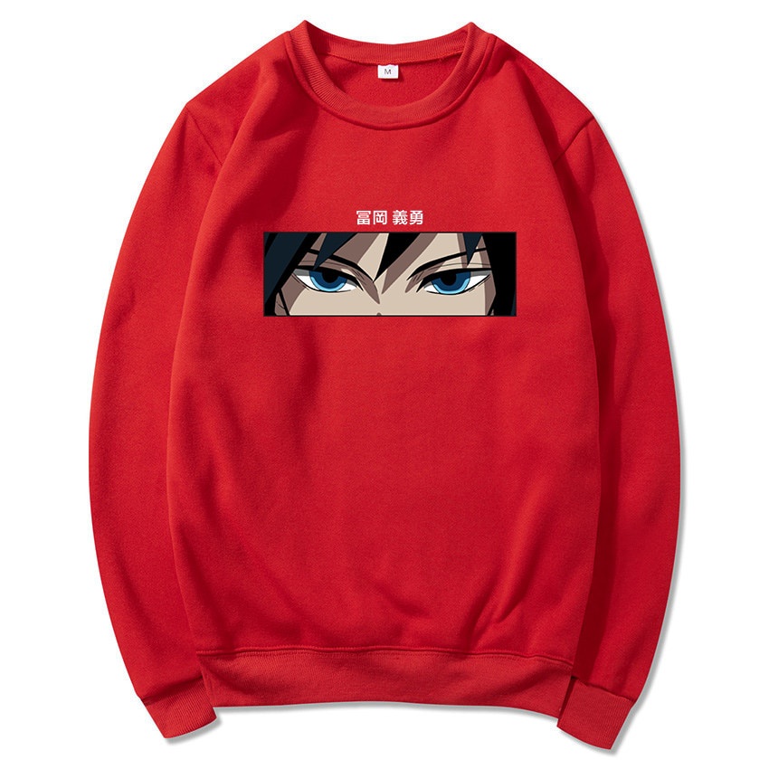 Anime Demon Slayer Sudadera Giyu Tomioka Agua Hashira Ojos Harajuku