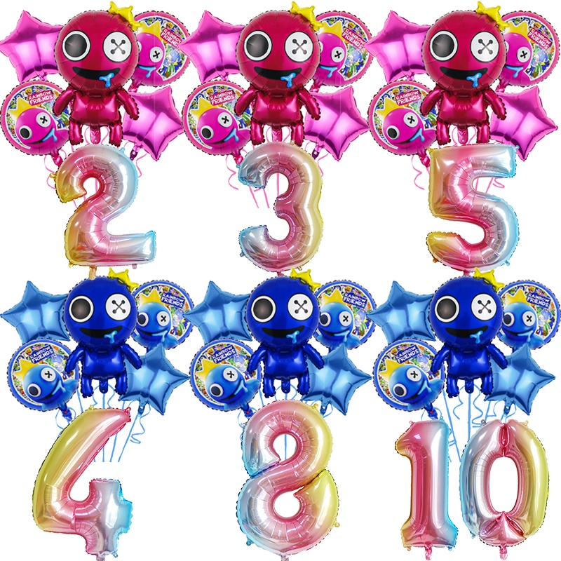 6 Pzs Juego De Globos Roblox Rainbow Friends Fiesta De Cumpleaños ...